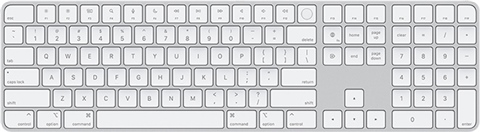 Apple Magic Keyboard With Touch ID & Numeric Keypad (A2520) - Silver, B ...
